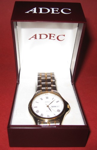 ADEC Men’s Watch with Date /Gold & Silver/ New -* | eBay Australia