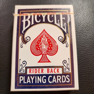 Sealed Vintage Deck Bicycle Rider Back Poker 808 Blue Playing Cards ...