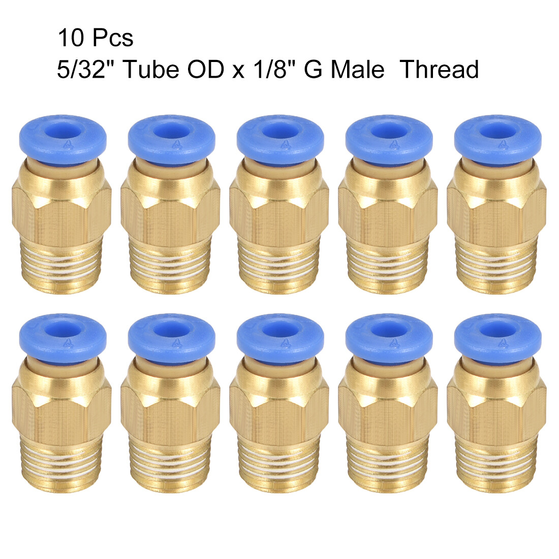 10 Pcs 1/8" G Male Straight Thread 4mm Push In Joint Pneumatic Quick ...