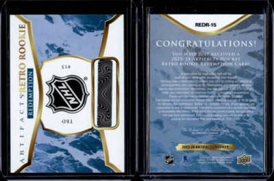 2023-24 Upper Deck Artifacts Retro Rookie Redemption #REDR-15 | eBay