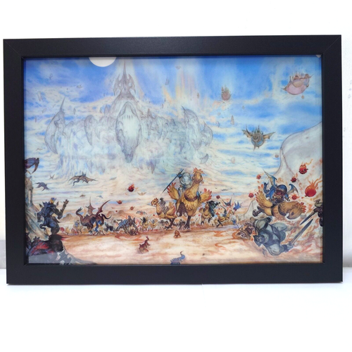 FINAL FANTASY xi Yoshitaka Amano Poster framed Clear File Chocobo FF11 ...