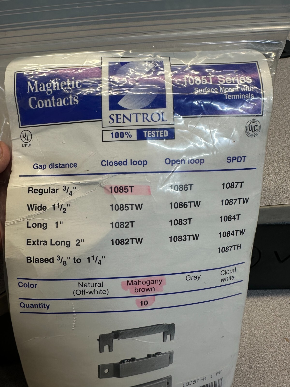 Sentrol Magnetic Contacts 1085T-M for sale online | eBay
