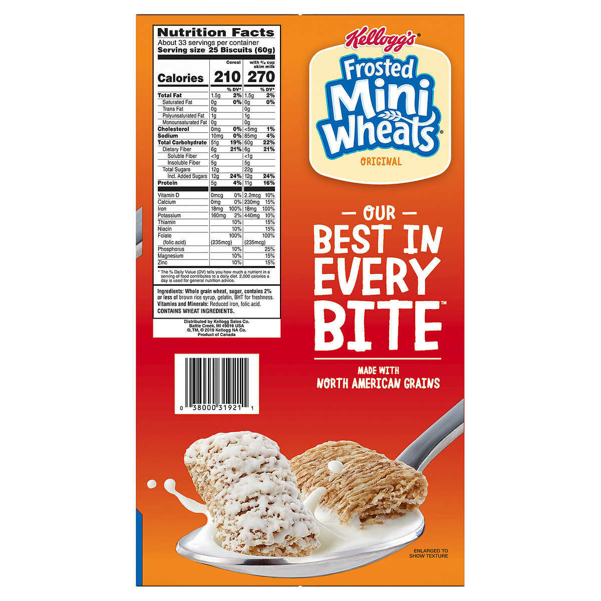 Frosted Mini Wheats Ingredients Label