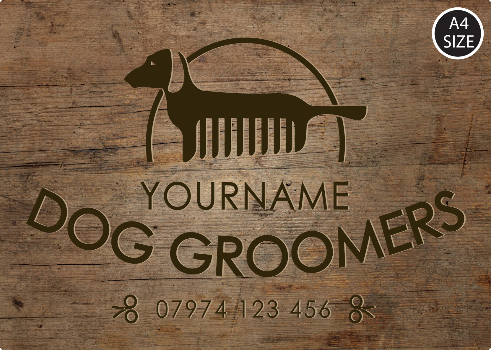 Personalised Dog Groomers Sign Custom Grooming Decor Metal Wall Plaque ...