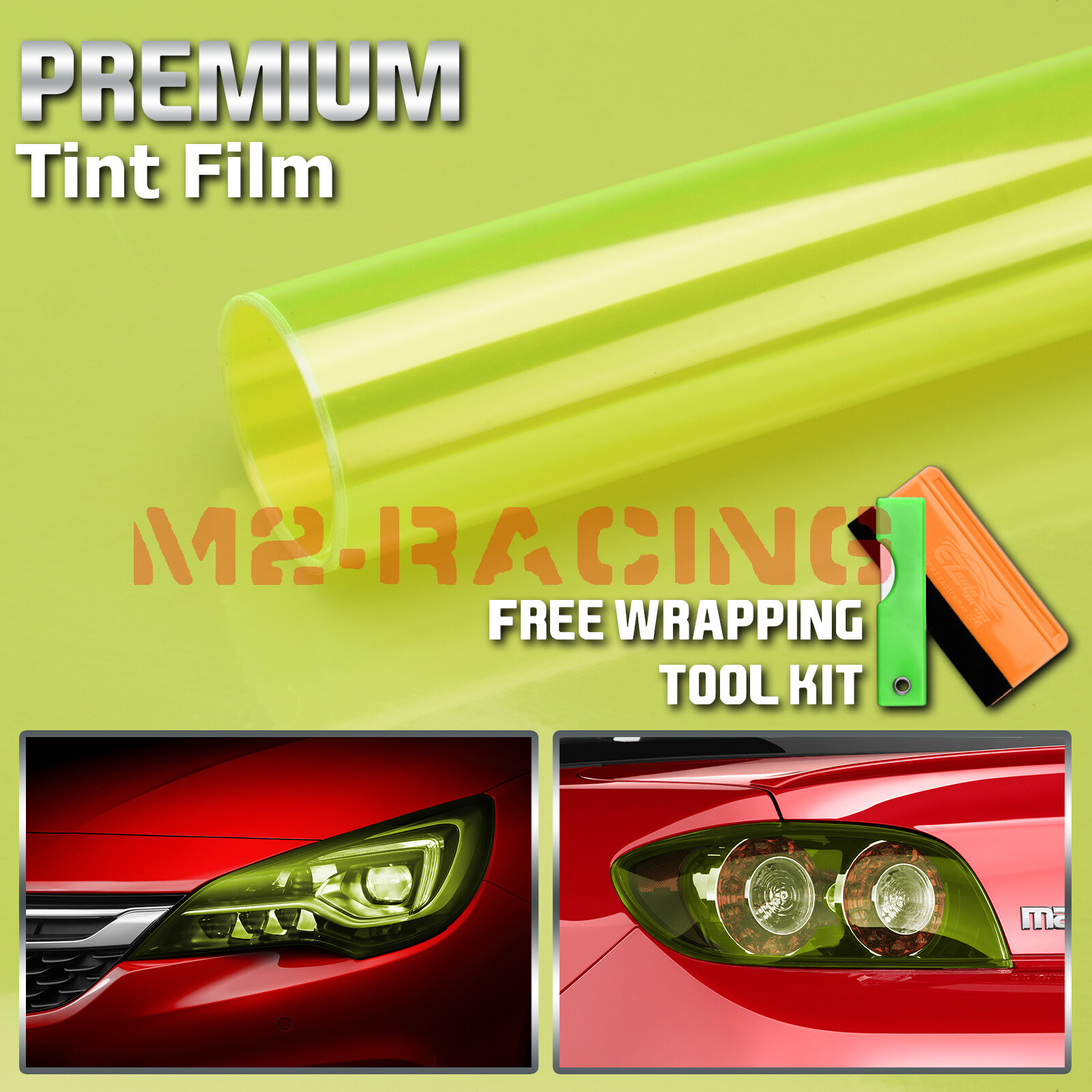 13 Colors Premium Glossy Headlight Taillight Fog Light Vinyl Sticker ...