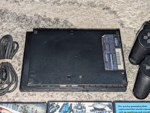 Official Sony Playstation 2 PS2 Slim SCPH-70012 Console Lot Bundle ...