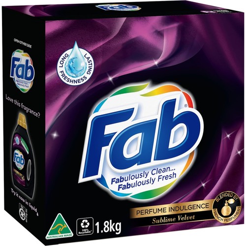 Fab Laundry Washing Powder Sublime Velvet 1.8kg 9350376000595 | eBay ...