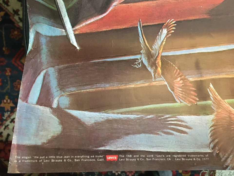 Original 1977 Levi's Advertising Poster of People Cutting Down Jeans in ...