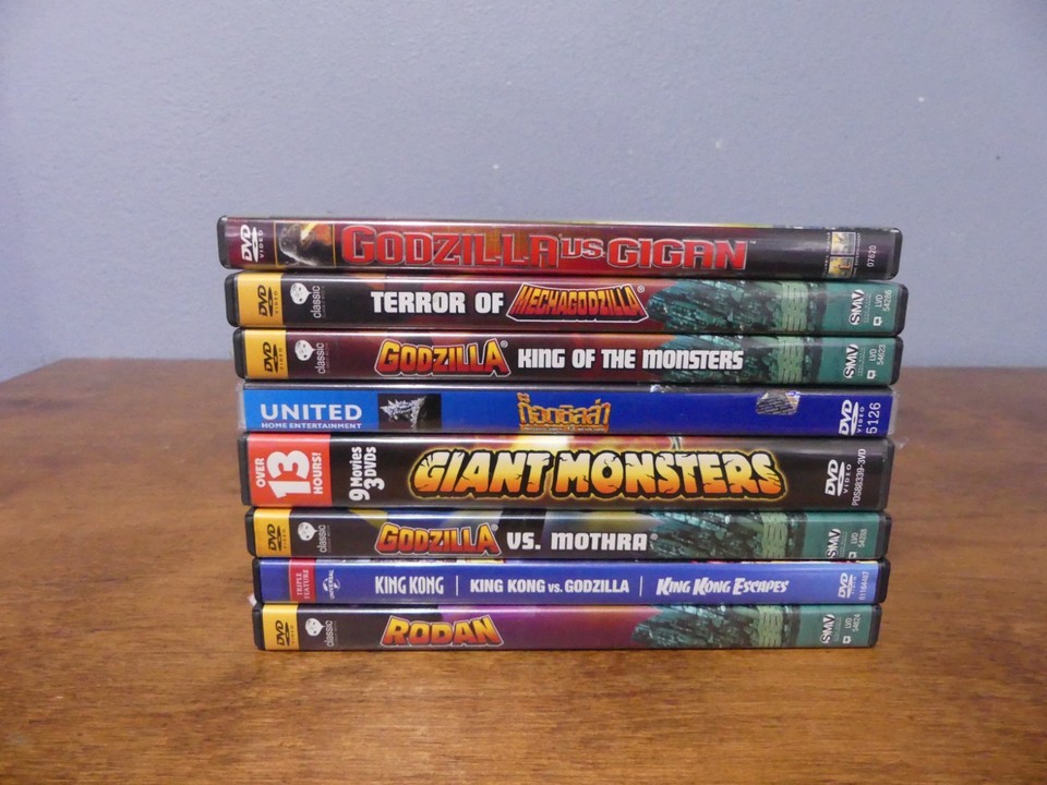 Lot of 8 Godzilla DVD Mechagodzilla VS Gigan Rodan Giant King Of ...