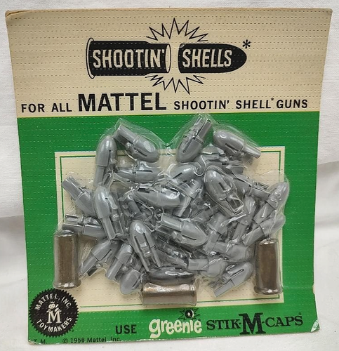 1958 Mattel Shootin' Shells Package Unopened Bullet Tips & Shells Nice ...
