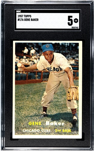 Gene Baker 1957 Topps Baseball Card #176- SGC Graded 5 EX | eBay