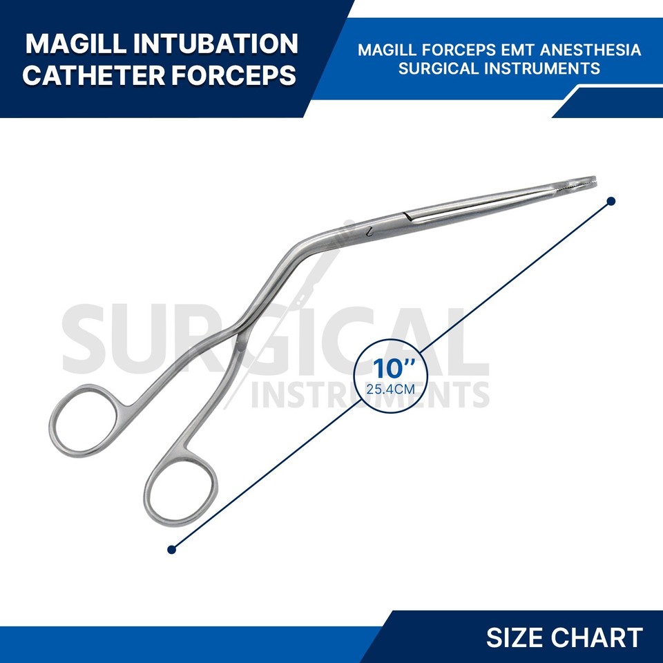 3 Pcs Magill Forceps 6" + 8" + 10" Set EMT Anesthesia Surgical ...