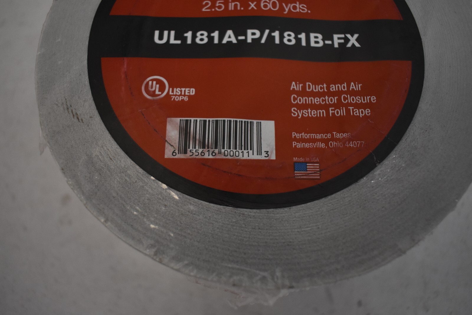Fasson 0800 2.5 Inch X 60 Yards HVAC Foil Duct Tape 2 Rolls for sale ...