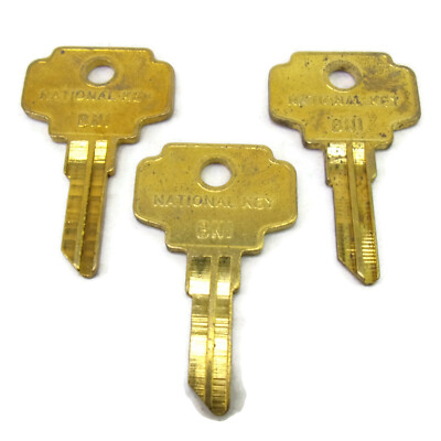 3-pcs BN1 Uncut Key Blanks Cole National Key | eBay