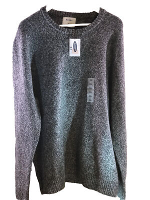 Old Navy, Sweater Men 2XL XXL Cotton Knit Pullover Charcoal Gray Crew ...