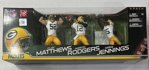 Aaron Rodgers Clay Matthews Greg Jennings 3/pk Set McFarlane Green Bay ...