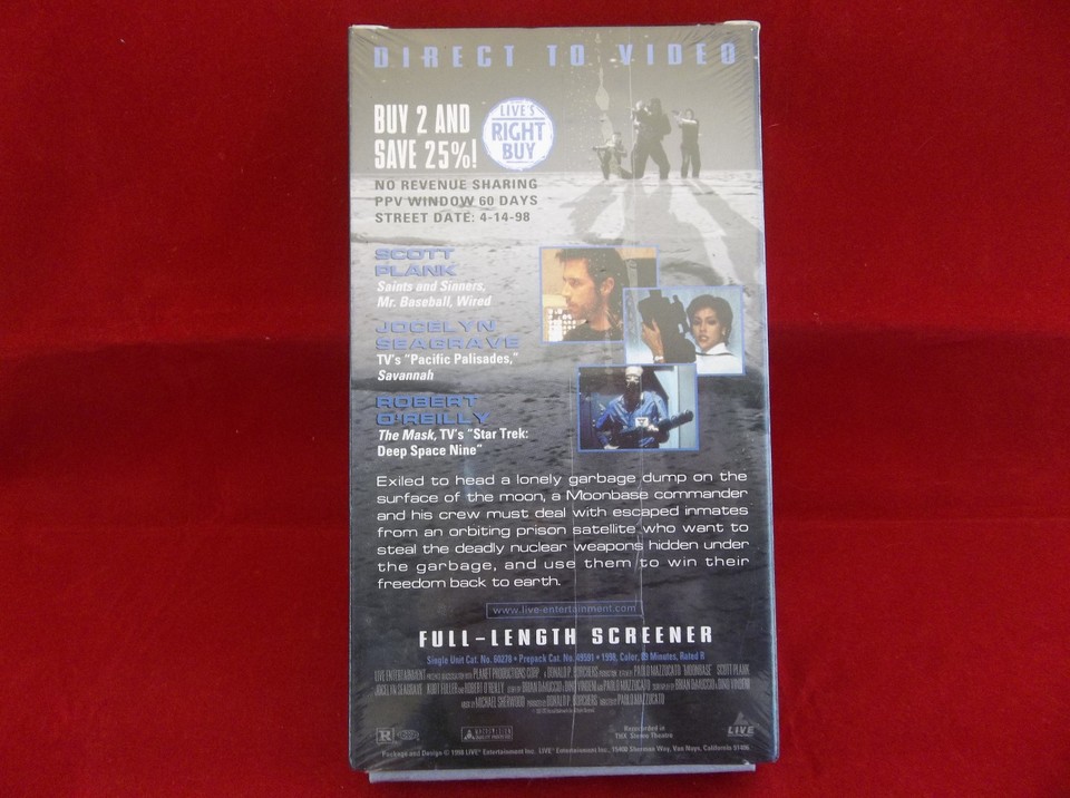 Moonbase Live Entertainment 1998 Rare Full-Length Screener VHS | eBay