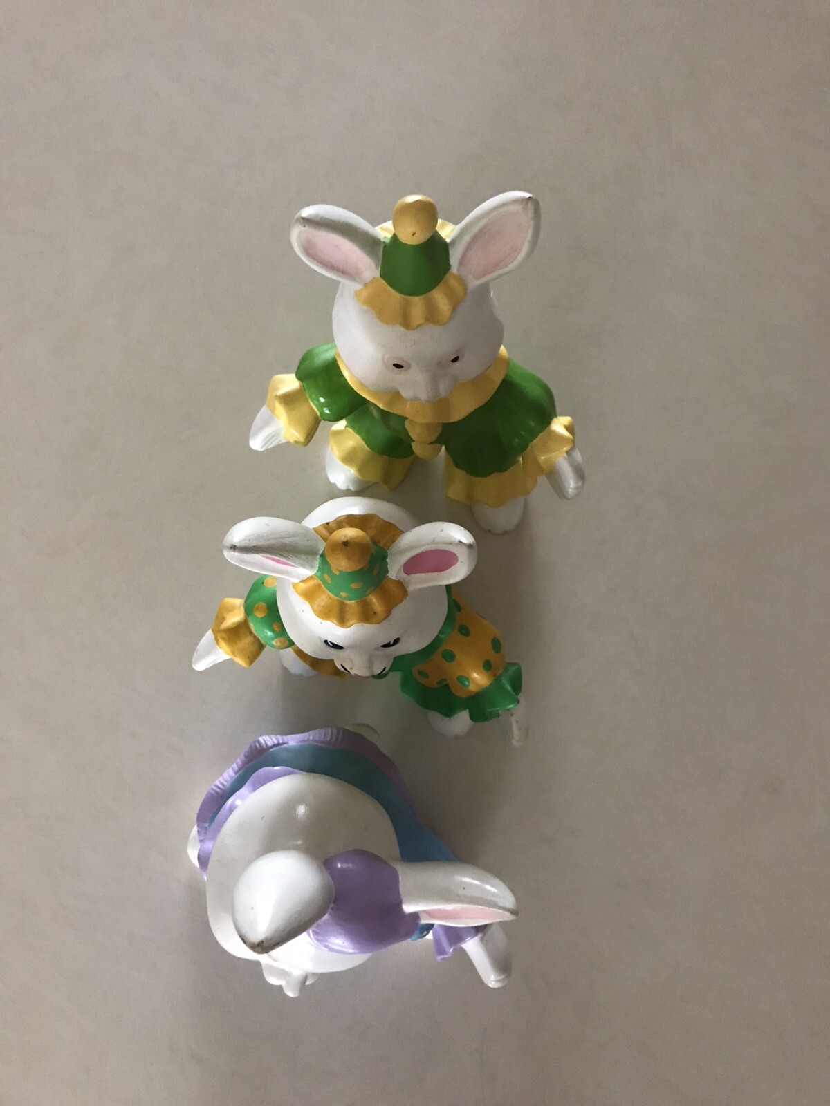 Set of 3 Vtg 1980’s Ceramic Bunny/Rabbits In Clown Costumes/Outfits ...