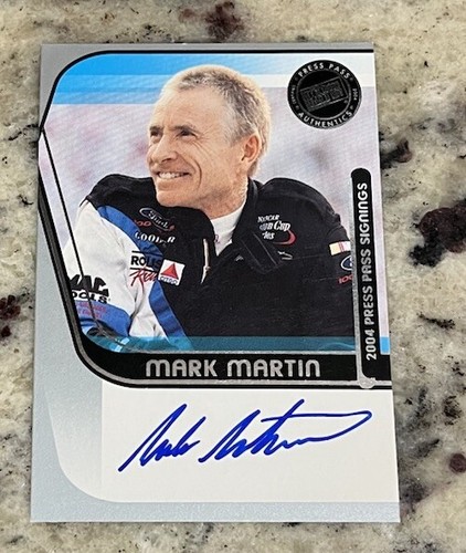 2004 Press Pass Signings Mark Martin Auto Autograph Jack Roush Racing ...