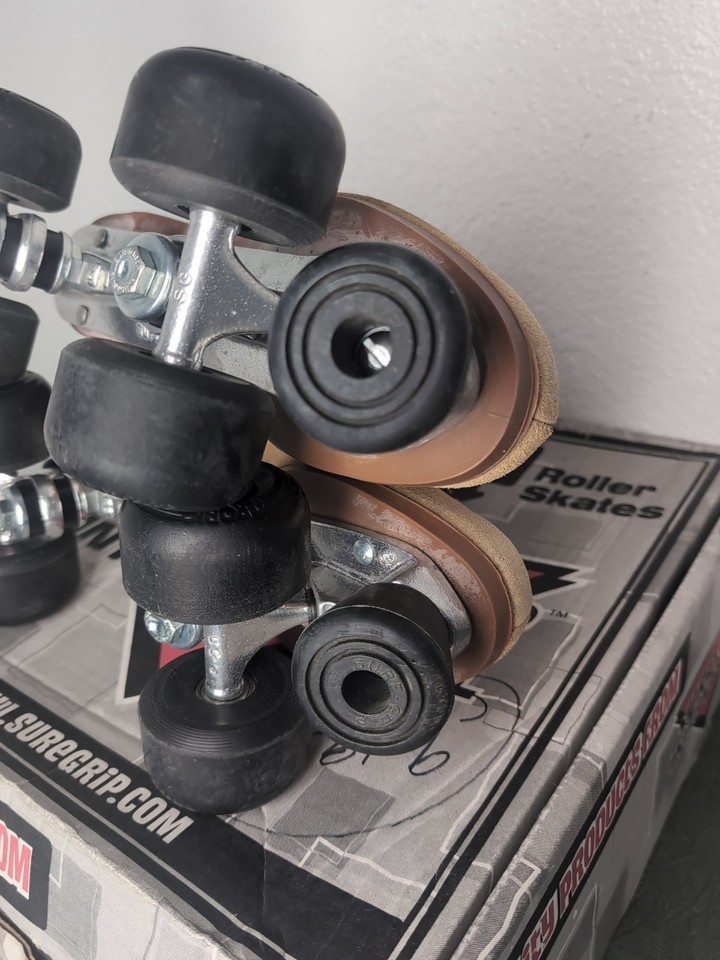Sure Grip Roller Skates 1300 TAN Mens 8 / Women's 9 NICE | eBay