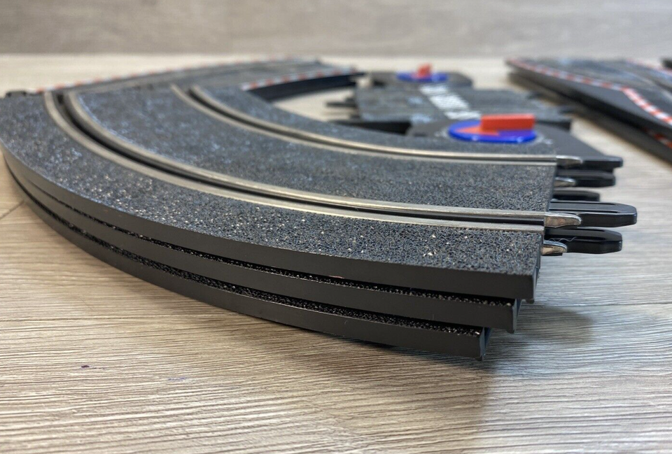 Lot of 17 SCX Compact Slot Car Track Parts 1/43 Straights, Turns ...