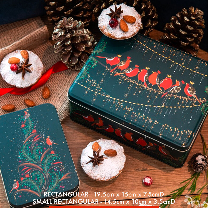 SARA MILLER METAL TIN BOX Accessory Home Keepsake Pill Storage Sweet ...