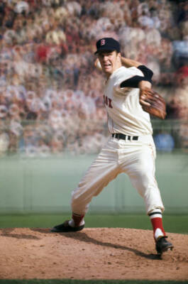 World Series Boston Red Sox Jim Lonborg In Action Baseball 1967 OLD ...