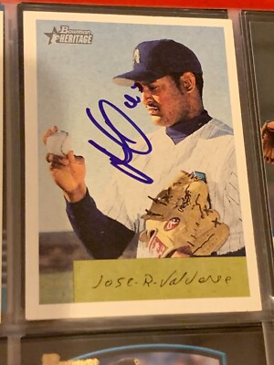 JOSE VALVERDE AUTOGRAPHED SIGNED 2002 BOWMAN HERITAGE CARD DIAMONDBACKS ...