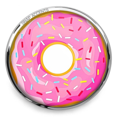 Snap Jewelry Donut Sprinkle 18MM Doughnut SnapAccents Pink Food Ginger ...
