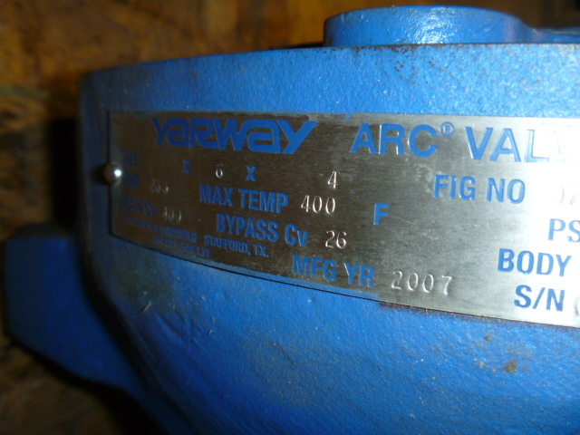 6" Yarway 9201-06 6X6X4 CL150 CS x SS ARC Valve MFD2007 NEW | eBay