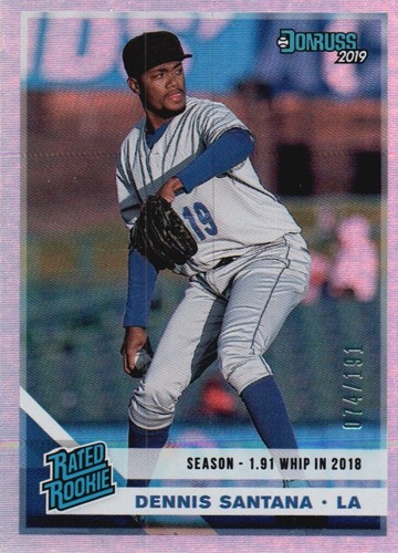 2019 Donruss #37 Dennis Santana Season Stat Line #/191 | eBay
