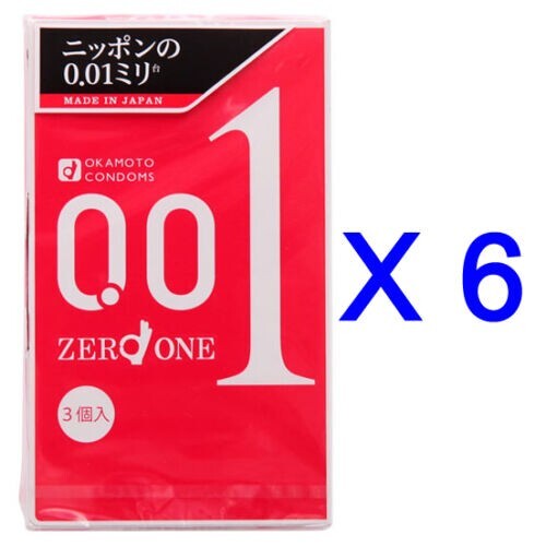 OKAMOTO 001 0.01 Polyurethane Condom 3 pcs x 6 boxs made in Japan | eBay
