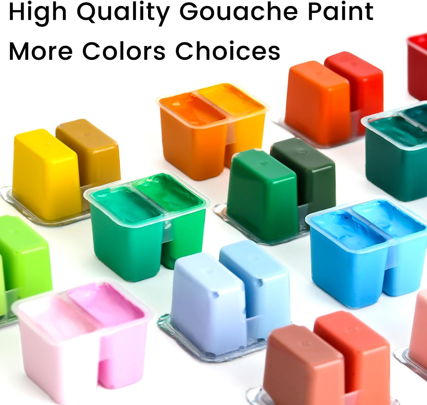 Gouache Paint Set, 112 Colors X 12G Twin Jelly Cup Design in a Carrying ...