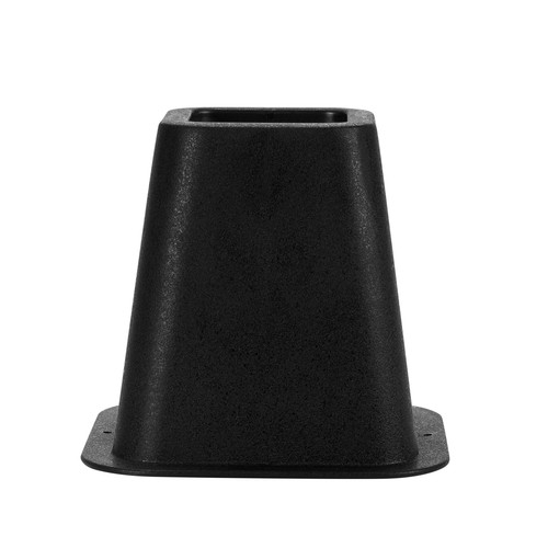 6 inch Plastic Bed Risers with Wheel Caster Stabilizer, Black, 2.29 lb ...