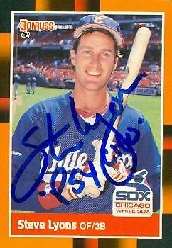 Steve Lyons autographed baseball card 1988 Donruss Best #291 inscribed ...
