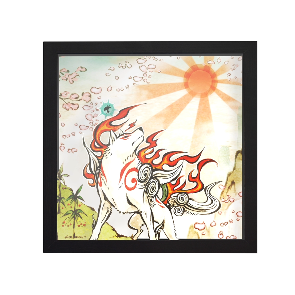 Okami - 3D Shadow Box Frame (9" x 9") Wall Art for Gamers | eBay