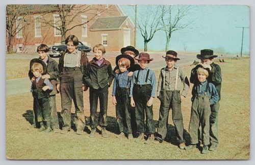 Vintage Pennsylvania Dutch Country Amish Boys Postcard SM-32 | eBay