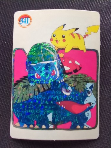 Pokemon 1995 Vending Prism Sticker 341 335 Bulbasaur Venusaur Pikachu ...