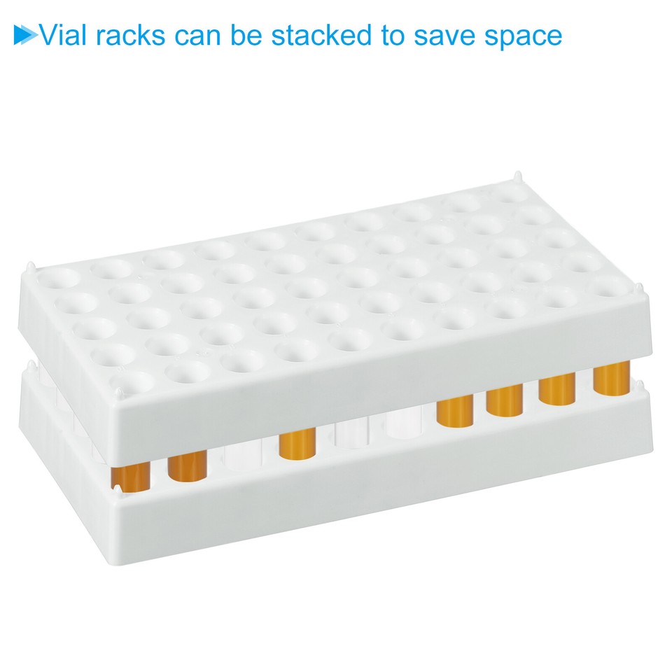 Vial Rack for 10ml Autosampler Vials, 4 Pack Vial Tray Holder 40-Well ...