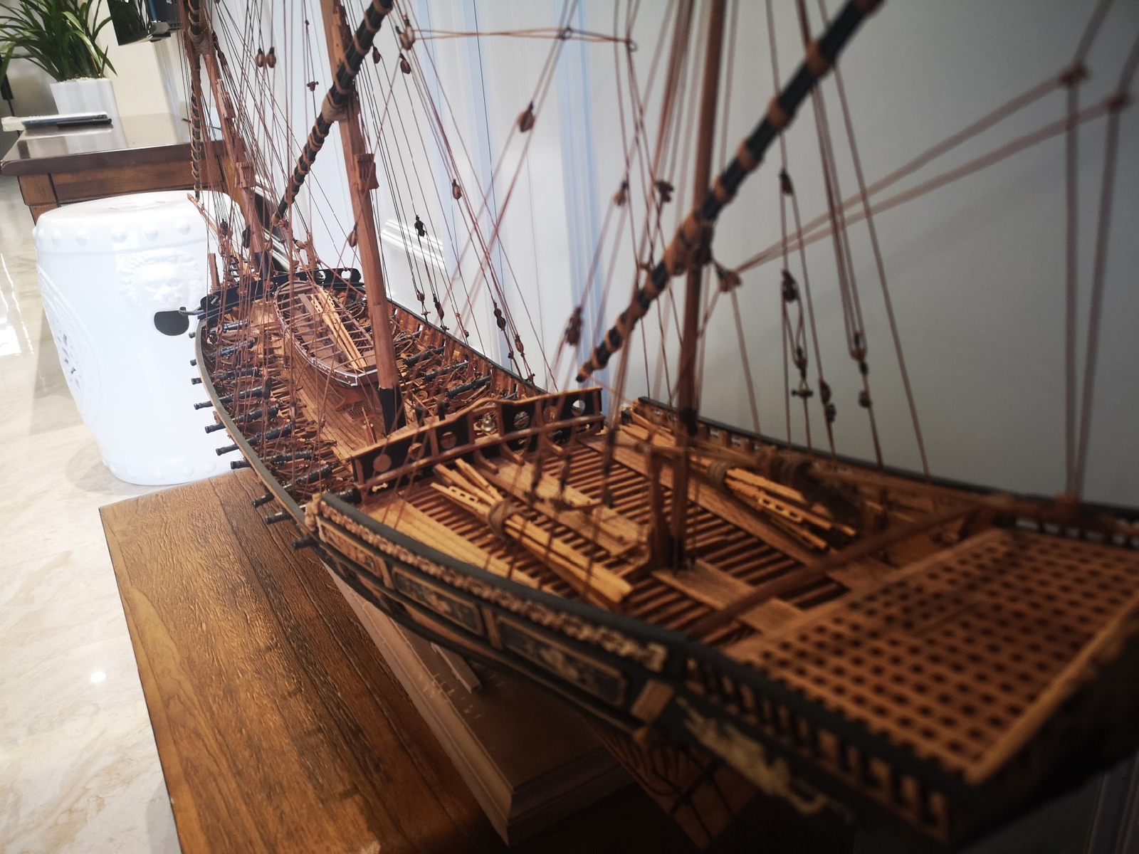 LE REQUIN 1750 Full Rib Version Scale 1/48 47.6" Wood Model Ship Kit ...