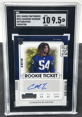 2021 Panini Contenders - Rookie Ticket Cameron McGrone #224 (AU, RC ...