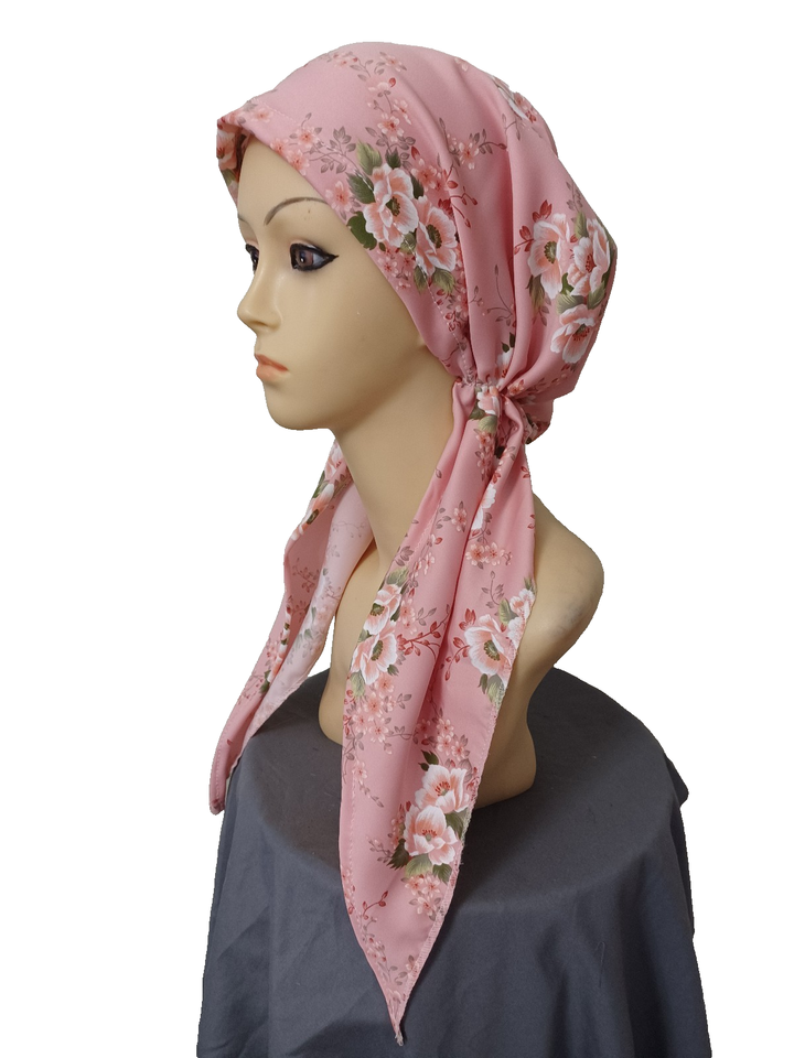 PRE-TIED .Turban hat Cap Chemo Cancer Turban Floral colors | eBay