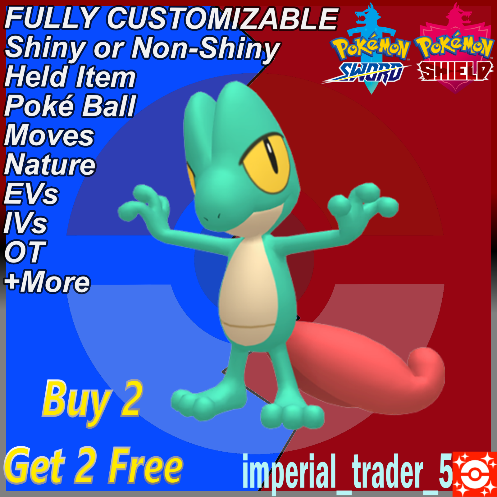Pokémon Sword and Shield Shiny Treecko W/ Best 6IV Customizable | eBay UK
