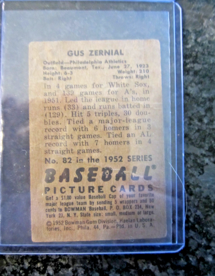 1951 TOPPS BOWMAN LOT 4 BOBBY THOMSON GUS ZERNIAL WILLARD MARSHALL ...
