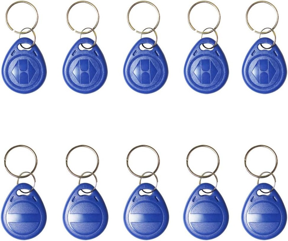ETEKJOY 10 PCS Writable 125kHz RFID Key Fob 1.4*1.1*0.2 inch, Blue Fobs ...