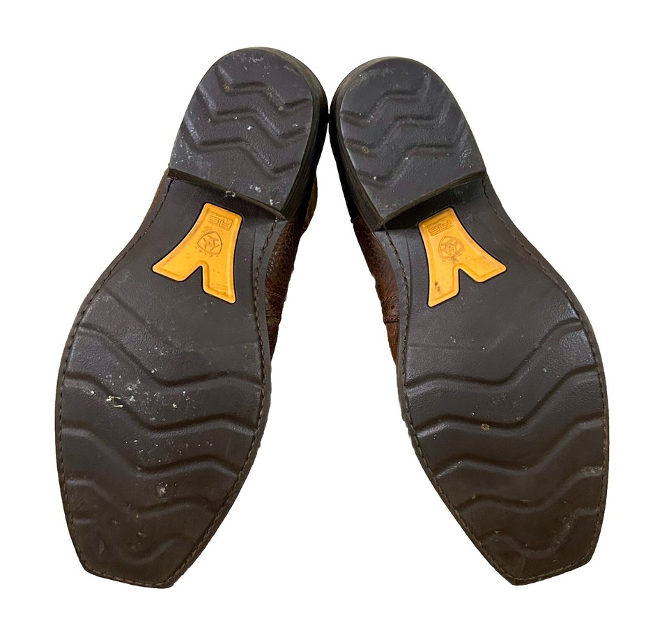 $199 Ariat ATS 10002227 Men’s Cowboy Western Boots Brown Squared Toes ...