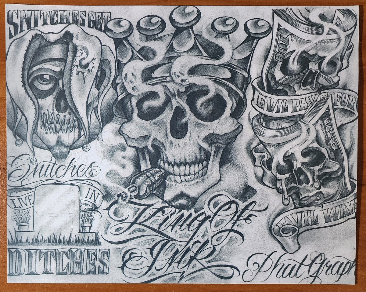 Chicano Tattoo Flash By Boog