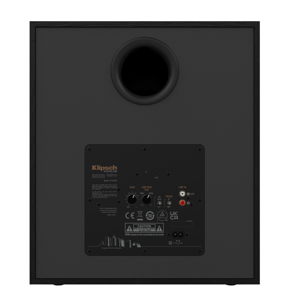 Klipsch R-120SWi 12" Wireless Subwoofer 230W Max Power with Wireless ...