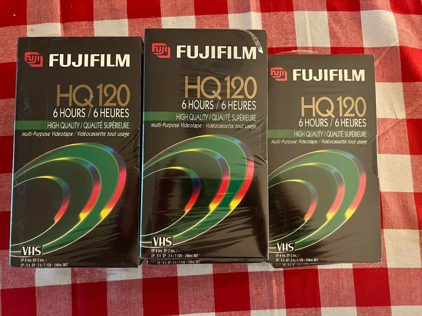 Lot of 8 FujiFilm VHS Video Tape T120 6HR Sealed NEW Blank Cassette ...