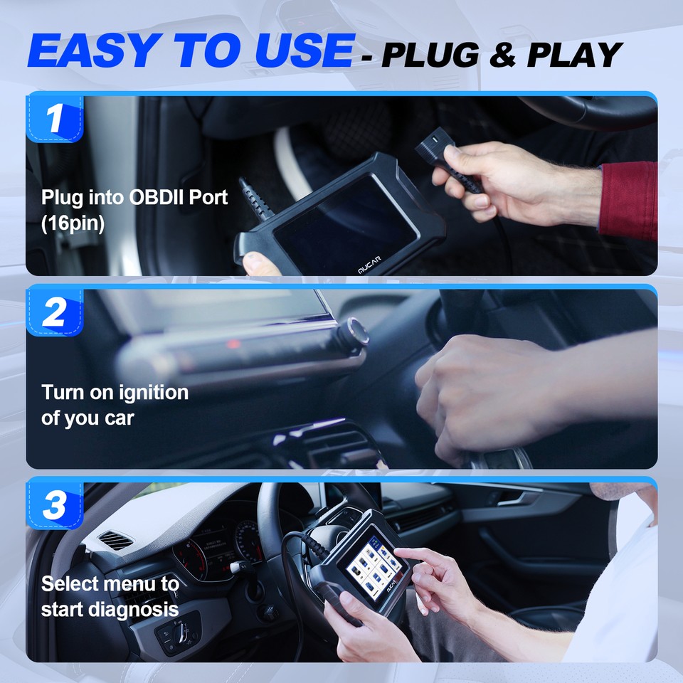 2025 MUCAR CS6 OBD2 Scanner Car Diagnostic Tool Engine ABS SRS EBP OIL ...